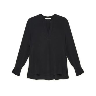 Maliparmi Maliparmi - Chemisier Fluide en Cr&ecirc;pe - Femme - Blouses et Chemises - Noir - Taille: 46 FR