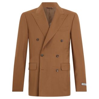 Canali Zweireihiger Wollblazer - - Jackets - Herren - Braun - L