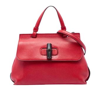 Gucci Pre-owned Cuir sacs-gucci - Femme - Pre-owned - Rouge - Taille: ONE Size