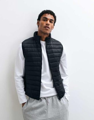 French Connection gilet l&eacute;ger matelass&eacute; noir