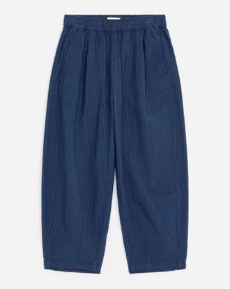 Arket Ballonhose Aus Seersucker -Blau