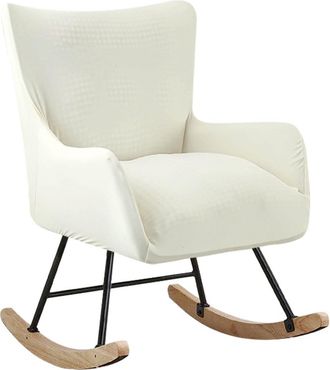 Generic Schaukelstuhlbezug f&uuml;r Kinderzimmer Stretch Bezug f&uuml;r Gleitst&uuml;hle bedruckter Schaukelstuhl Schonbezug f&uuml;r Wohnzimmer Schlafzimmer B&uuml;ros Beige