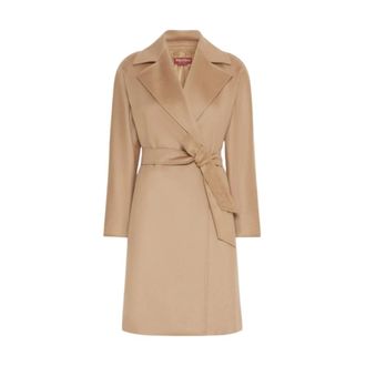 Max Mara Cappotto midi a vestaglia - Femme - Manteaux - Beige - Taille: 38 FR