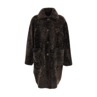Arma Femme, Manteaux, Brun, Taille: 34 FR Manteau mi-long en shearling