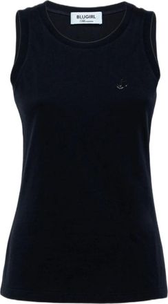Blugirl Femme, Tops, Bleu, Taille: 38 FR Canotta in Jersey
