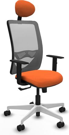 Piqueras y Crespo B&uuml;rostuhl Zulema mit 1D-Armlehnen, h&ouml;henverstellbarer Lendenwirbelst&uuml;tze und festem Kopfteil, ausgestattet mit Sincro 3 Positionen und Schneideschaum,