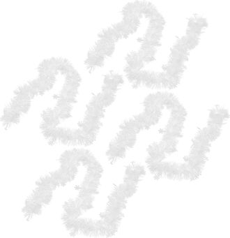 DOITOOL 4 St&uuml;ck Weihnachtsband aus Kunststoff mit Schneeflocken Motiv 8m lang Vielseitiger Weihnachtsanh&auml;nger f&uuml;r Party und Wohnungsdekoration