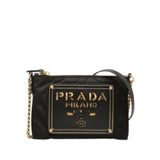Prada Sac bandouli&egrave;re en nylon Pre-owned - Femme - Pre-owned - Noir - Taille: ONE Size
