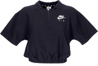 Nike Schwarz/Wei&szlig; Air Pique Crop Polo - - Sport - Damen - Schwarzk - L