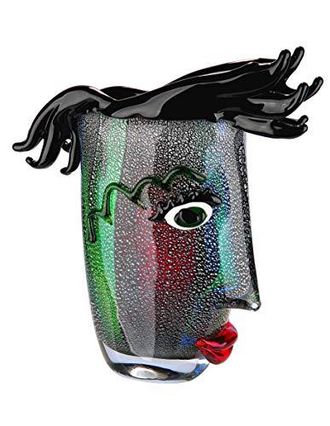 GILDE GLAS art Vase Design - Glasvase und Kunstobjekt modern Höhe 30 cm