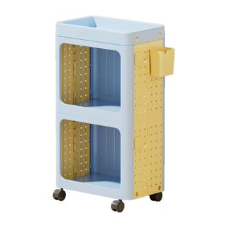 Generic Küche Trolley Schlafzimmer Multifunktionaler Nischenregal Für Geeignet Für Wohnzimmer Büro Waschküchen Bad Faltbarer Aufbewahrungswagen Platzsparend L