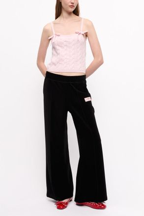 Ganni Pantalon en velours &eacute;pais Noir - Pour Femme