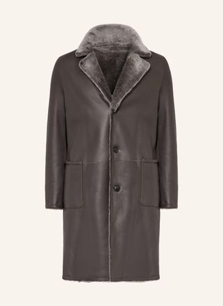 Manzoni24 Manzoni 24 Ledermantel Zum Wenden braun