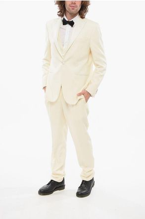 Corneliani CODE 3-Piece Virgin Wool Suit with Peak Lapel size 50