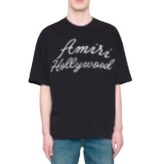 Amiri Homme, Tops, Noir, Taille: M T-shirt Hollywood