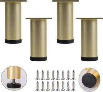 Generic 4 Stück Möbelbeine aus Aluminiumlegierung, Tischbeine aus Metall, Tischbeine für Fernsehtische, höhenverstellbare Sofabeine, DIY-Ersatzteil, Stützbein