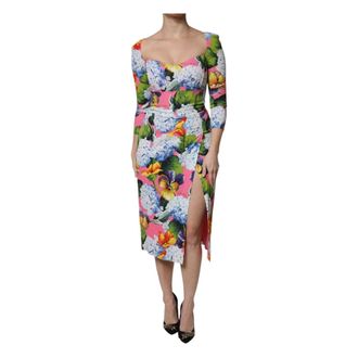 Dolce & Gabbana Femme, Robes, Multicolore, Taille: 42 FR Sheath Midi Dress