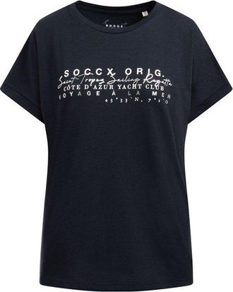 soccx Rundhalsshirt mit Turn-Up-&Auml;rmel