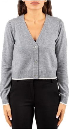 Pinko Pinko, Femme, Pulls, Gris, Taille: 36 FR Cardigan