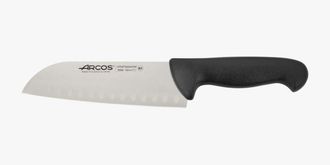 Arcos Serie 2900 - Santoku Messer Messer Asiatischer ArtAsian Knife - Klinge Nitrum Edelstahl 180 mm - HandGriff Polypropylen Farbe Schwarz