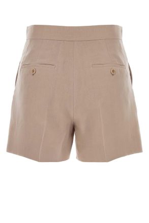 Max Mara Womens Antiqued Silk Aerosi Shorts Sabbia Exterior