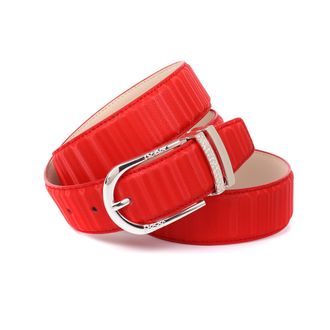Anthoni Crown Damen Lederg&uuml;rtel G&uuml;rtel, Rot, 85