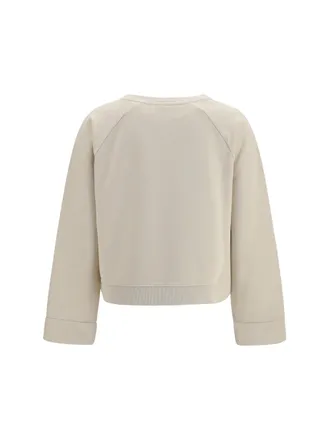 Pinko Womens Neves Sweatshirt Mult.beige-Verde Cotton Sweatshirts Mult.beige/verde Sweater