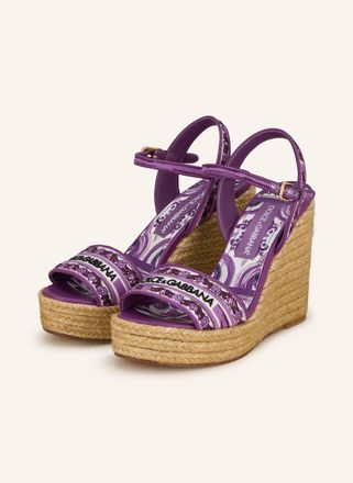Dolce & Gabbana Wedges Ricamo lila