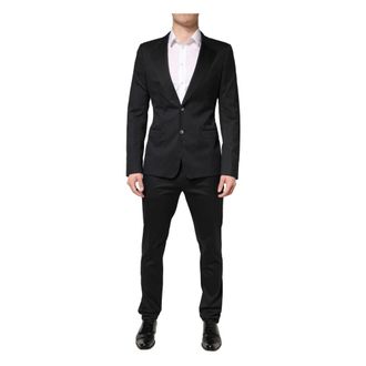 Dolce & Gabbana Einreihiger 2-teiliger Anzug - - Suits - Herren - Schwarzk - 2XL