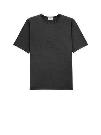 Saint Laurent Schwarzes Baumwollbekleidungs-T-Shirt