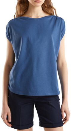 Benetton Damen 3p7xd1079 T-Shirt, blau, X-Small