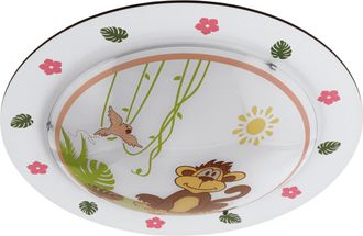 Eglo Deckenlampe Louie, Deckenleuchte, Stahl in weiss, pink, grün, Glas in bunt E27 Fassung