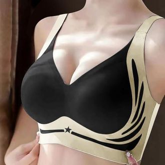 Generic Soutien Gorge Invisible Soutien Gorge sans Armature Brassiere Femme sans Armature De Classique Design &Eacute;paules D&eacute;nud&eacute;es sans Armature Ni Mousse Bretell