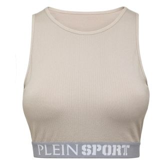 Plein Sport Femme, Tops, Gris, Taille: 42 FR Sports Bra Logo
