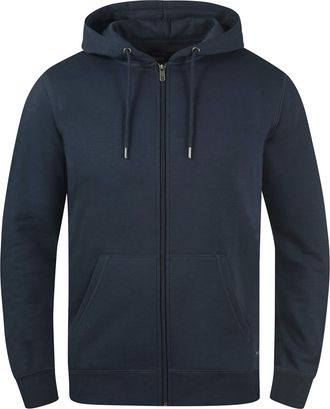Solid SDBerti Zip-Hood Herren Sweatjacke Kapuzenjacke Hoodie mit Kapuze Reißverschluss Kängurutasche Baumwollmischung Regular fit, Größe:3XL, Farbe:Insignia