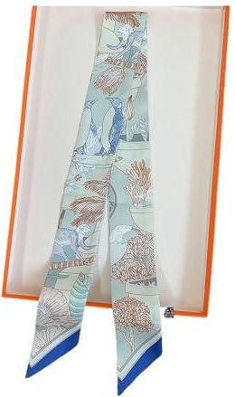 Generico Lot de 5 &eacute;charpes en soie fran&ccedil;aise de 90 cm, rubans d&eacute;coratifs pour les f&ecirc;tes pour femmes, Color5, taille unique