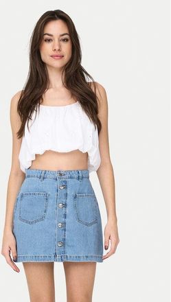 Only Top Lou 15342566 Wei&szlig; Cropped Fit