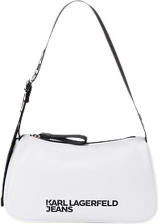 Karl Lagerfeld Karl Lagerfeld Jeans, Damen, Essential Nylon Shoulder Bag, Weiss, One size