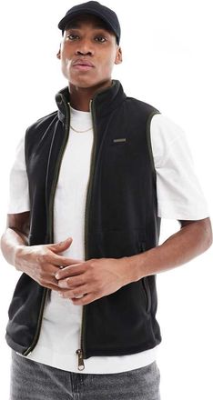 Superdry Estate - Fleece-Weste in Schwarz