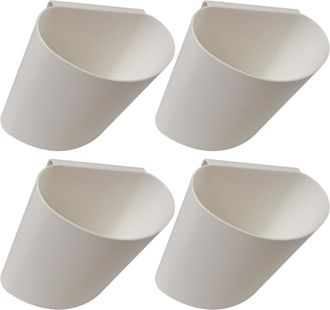 Beaupretty Beavorty 4 St&uuml;ck Kleiner H&auml;ngekorb aus Robustem Kunststoff Tragbarer Aufbewahrungskorb f&uuml;r Einkaufswagen und Kosmetik Kompakt Wei&szlig; Vielseitiger Organi