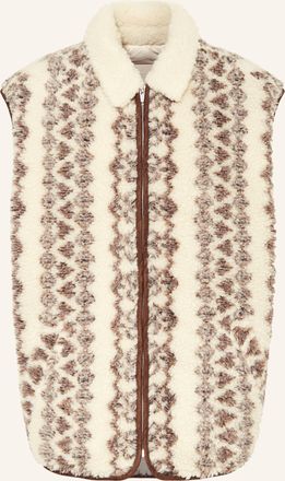 Isabel Marant Isabel Marant Teddyfell-Weste Max Zum Wenden weiss