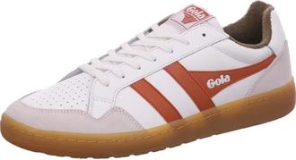 Gola Homme Eagle 86 Basket, Blanc/Orange/Kaki/Gomme, 46 EU