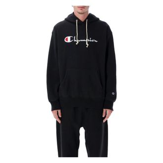 Champion Bestickte Logo Hoodie - - Sweatshirts & Hoodies - Herren - Schwarzk - XL