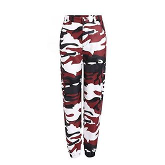 Generico Cargo Pantalon Large Femme Taille Haute &Eacute;lastique Travail Pantalon Avec Muti-Poches D&eacute;t&eacute; Cargo Large Pantalon Militaire &Agrave; S&eacute;chage Rapide Pantalon Y2k 