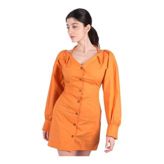 Nanushka Alyssa Mini Popeline Kleid - - Dresses - Damen - Orange - XS