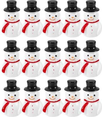 DOITOOL 20 Pcs Mini Figurines De Bonhomme De Neige Bricolage Ornement De Bonhomme De Neige De No&euml;l Ornement De No&euml;l Minuscule D&eacute;coration De De e en R&eacute;sine ave