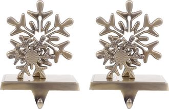 STOBOK 2 St&uuml;ck Halter Halter Goldene Party f&uuml;r Str&uuml;mpfe Aufh&auml;nger Stil Geschenkclips Kleiderb&uuml;gel Weihnachtshaken Thema Kaminsims Tisch Weihnachtsstrumpf Mul