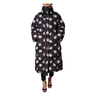 Dolce & Gabbana Puffer Steppmantel Jacke - - Coats - Damen - Schwarzk - S