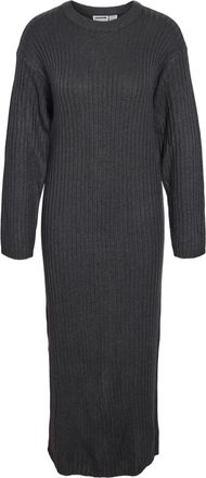 Noisy May Nmcharlie L/S Midi Slit Knit Dress Noos