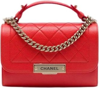 Chanel Pre-owned Label Click Satchel - Femme - Pre-owned - Rouge - Taille: ONE Size